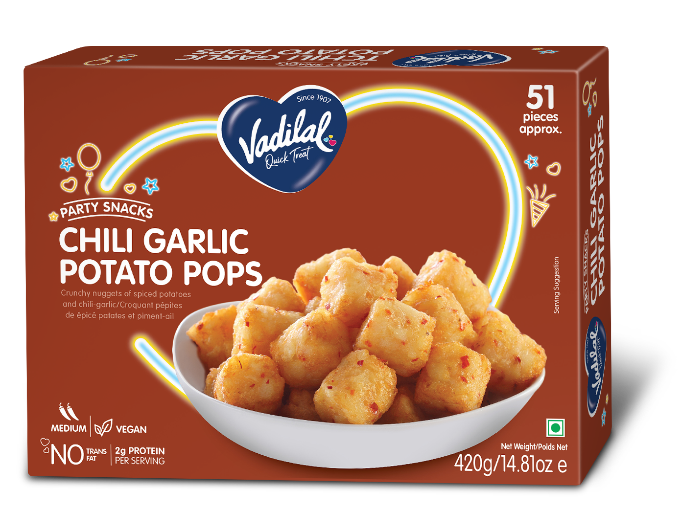 Chili Garlic Potato Pops – Vadilal Quick Treat Australia
