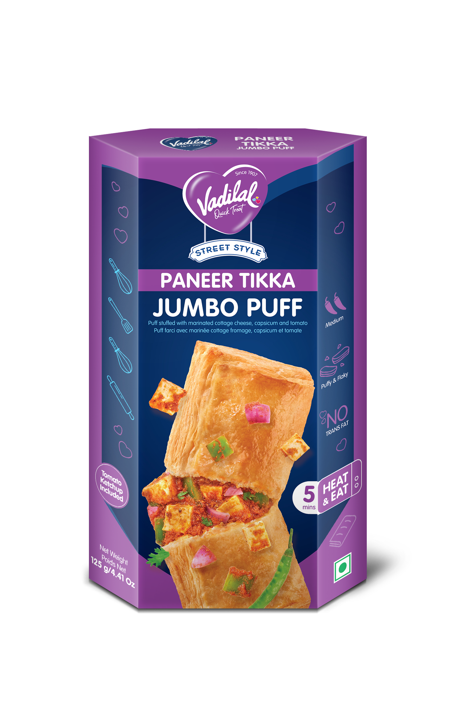 Paneer Tikka Jumbo Puff – Vadilal Quick Treat Australia